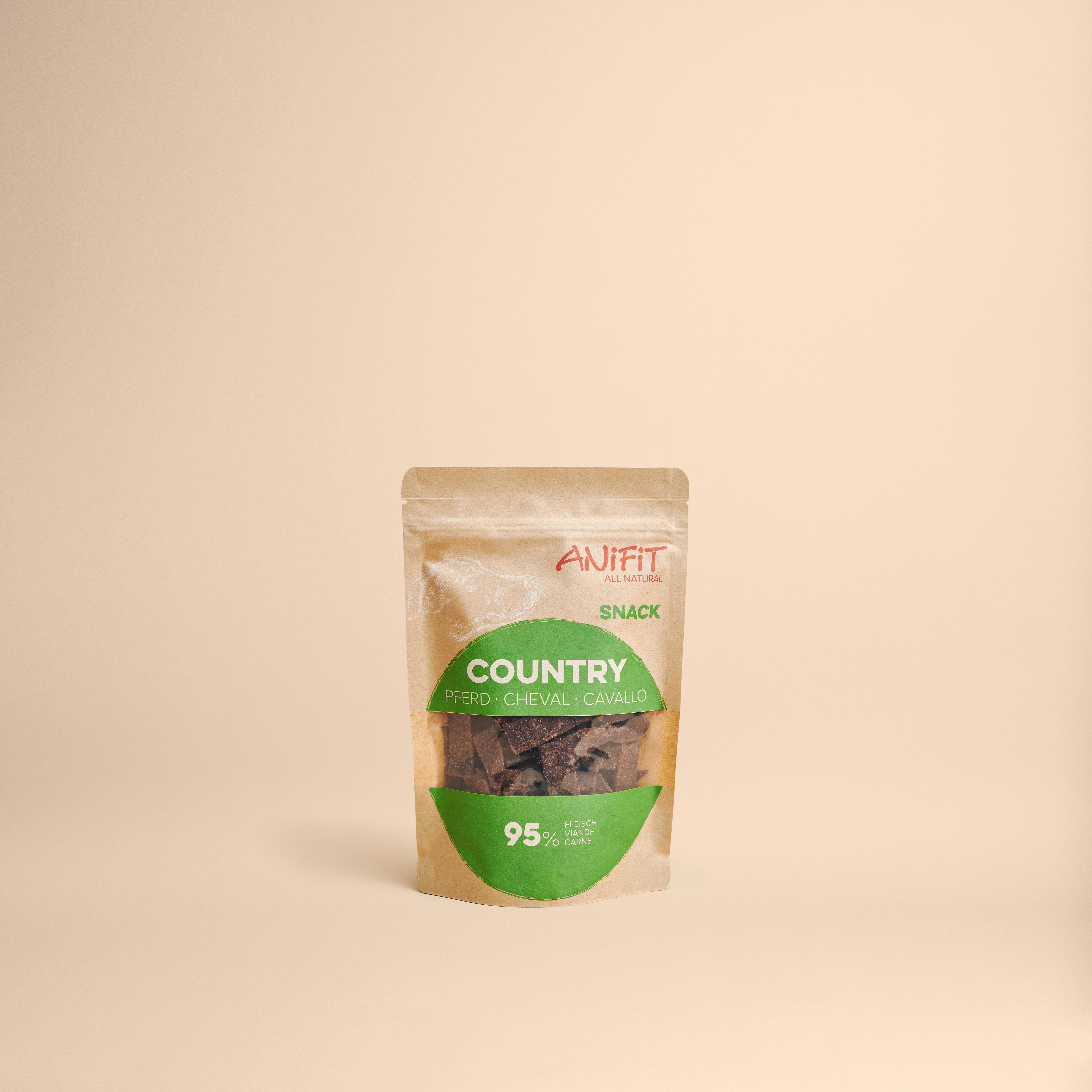 Snacks avec pure viande de cheval fraîche